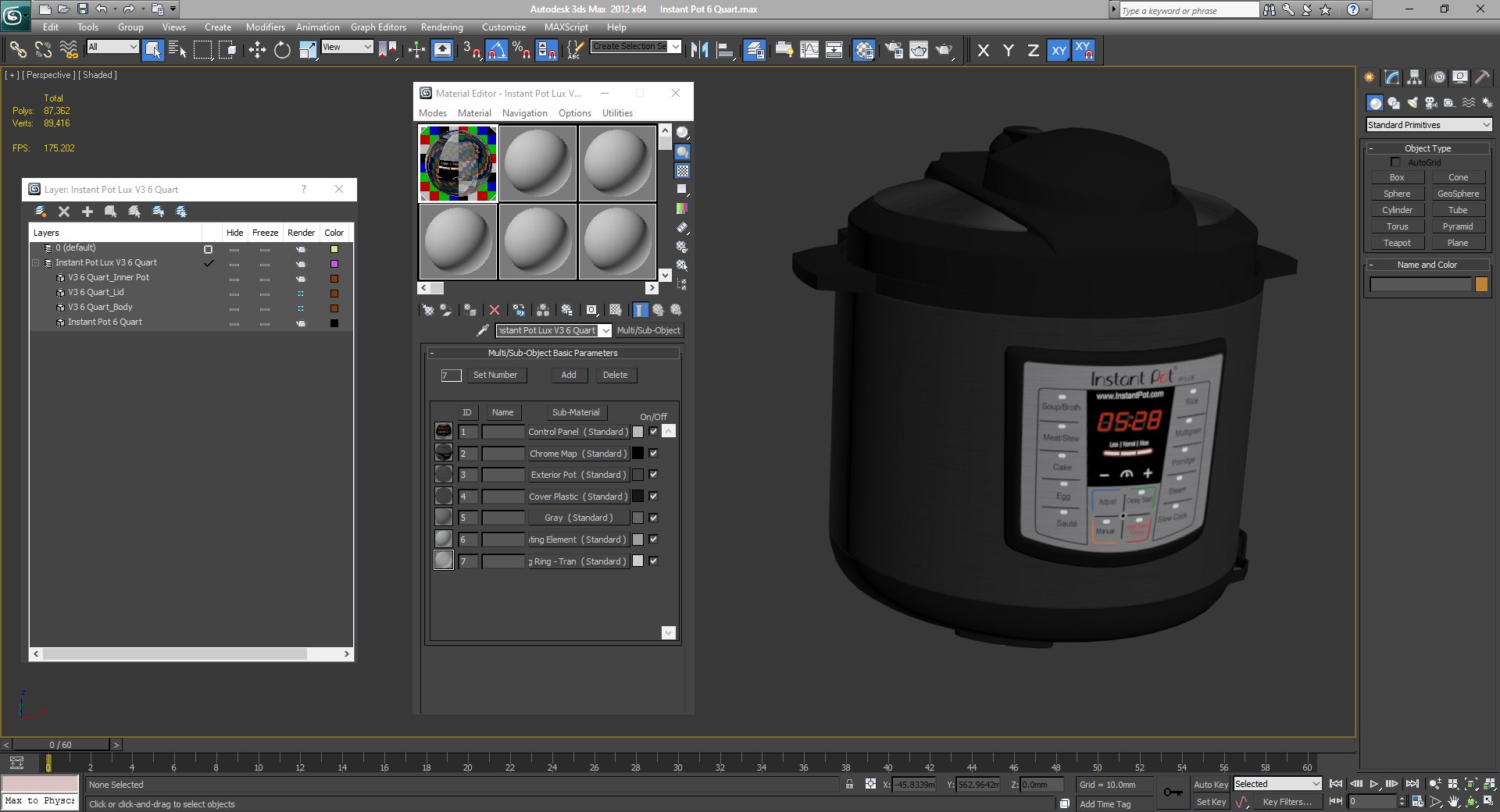 Cooker pressure electric 3D - TurboSquid 1465377