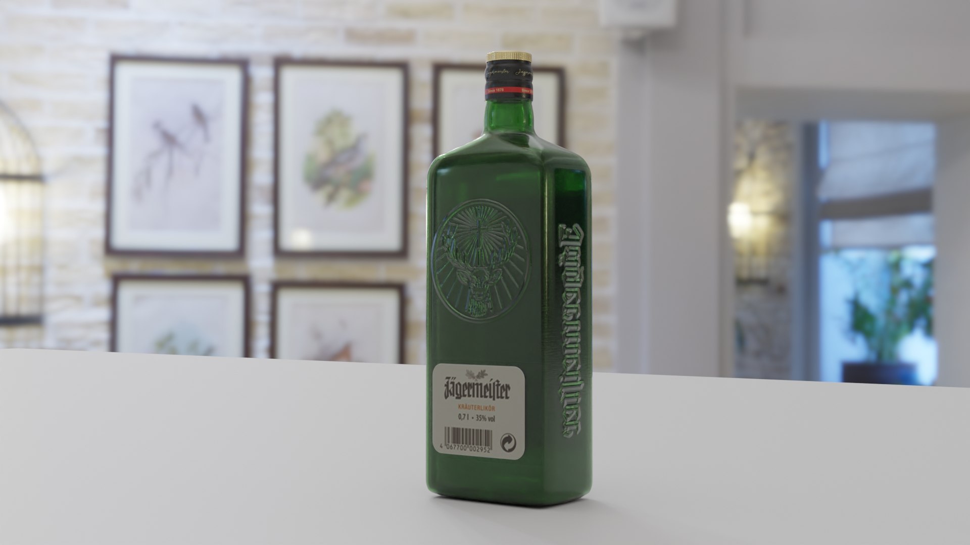 Jagermeister Bottle 3D Model - TurboSquid 2242755