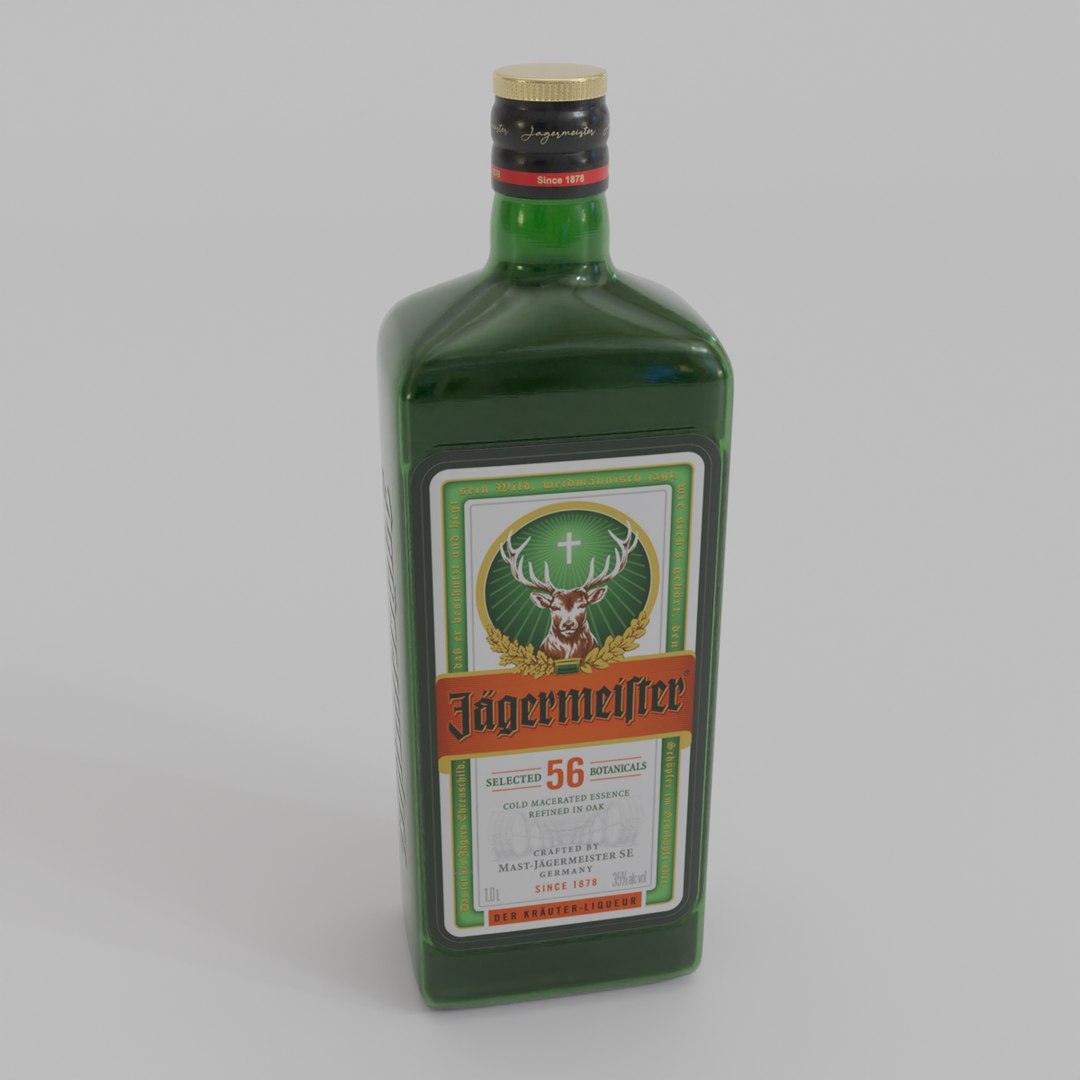 Jagermeister Bottle 3D Model - TurboSquid 2242755
