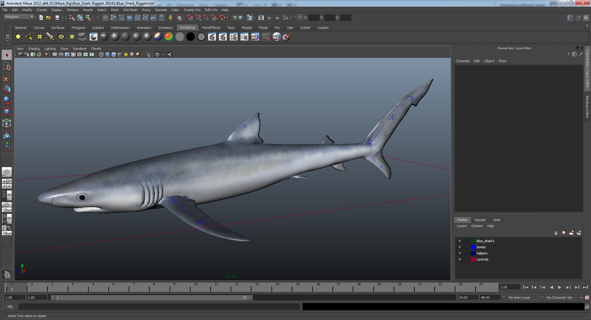 Rigged sharks 2 3D model - TurboSquid 1514035