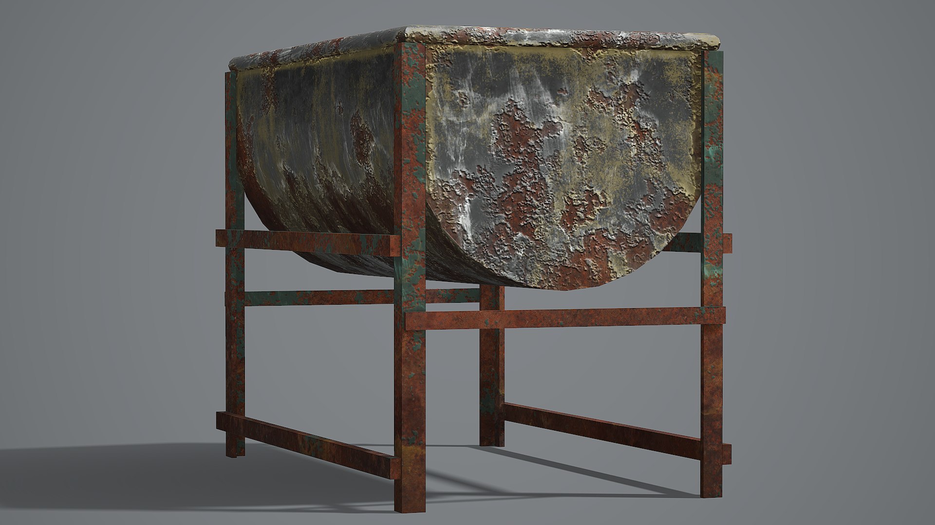 Realistic Metal Trough - PBR Low Poly 3D model - TurboSquid 2050590