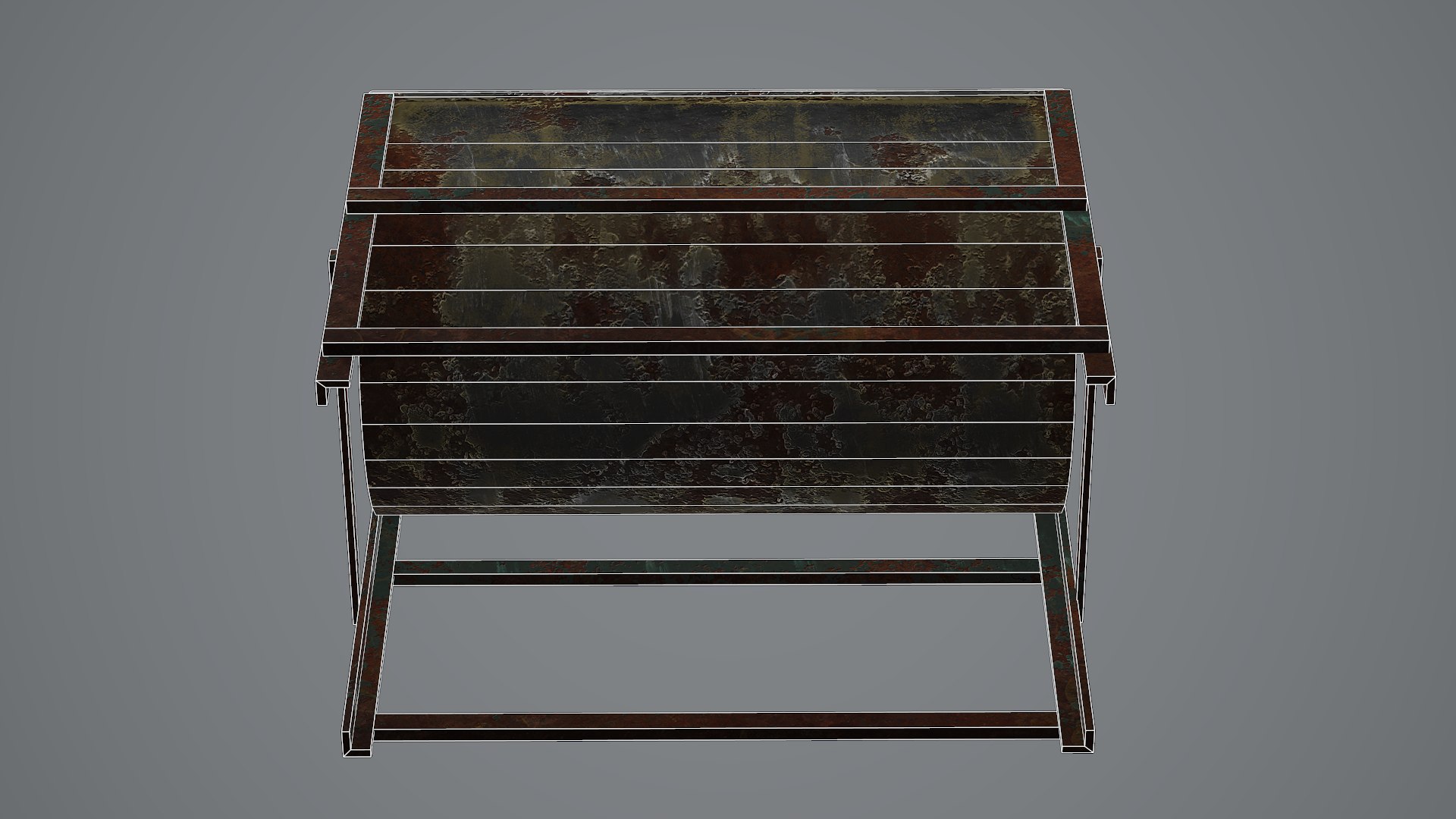 Realistic Metal Trough - PBR Low Poly 3D model - TurboSquid 2050590