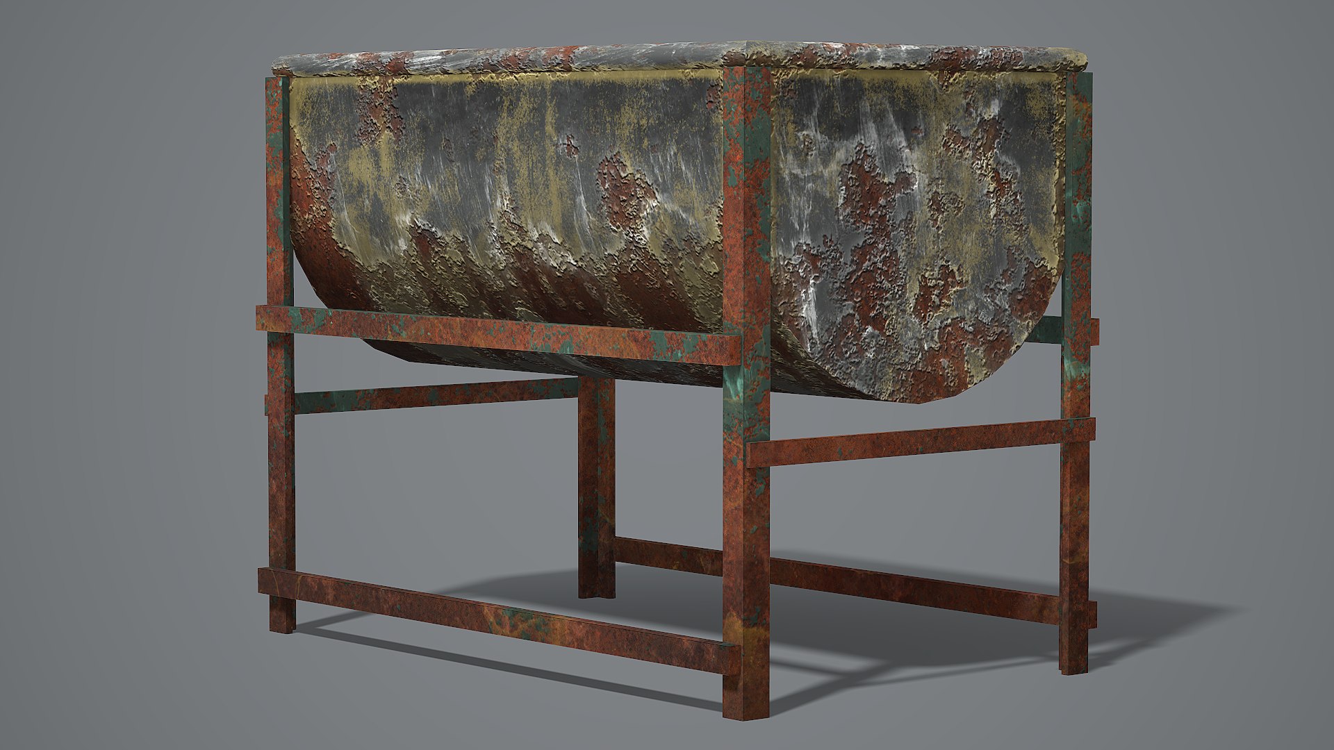 Realistic Metal Trough - PBR Low Poly 3D model - TurboSquid 2050590