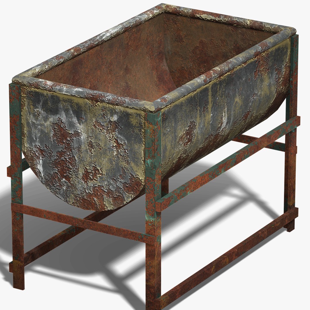 Realistic Metal Trough - PBR Low Poly 3D model - TurboSquid 2050590