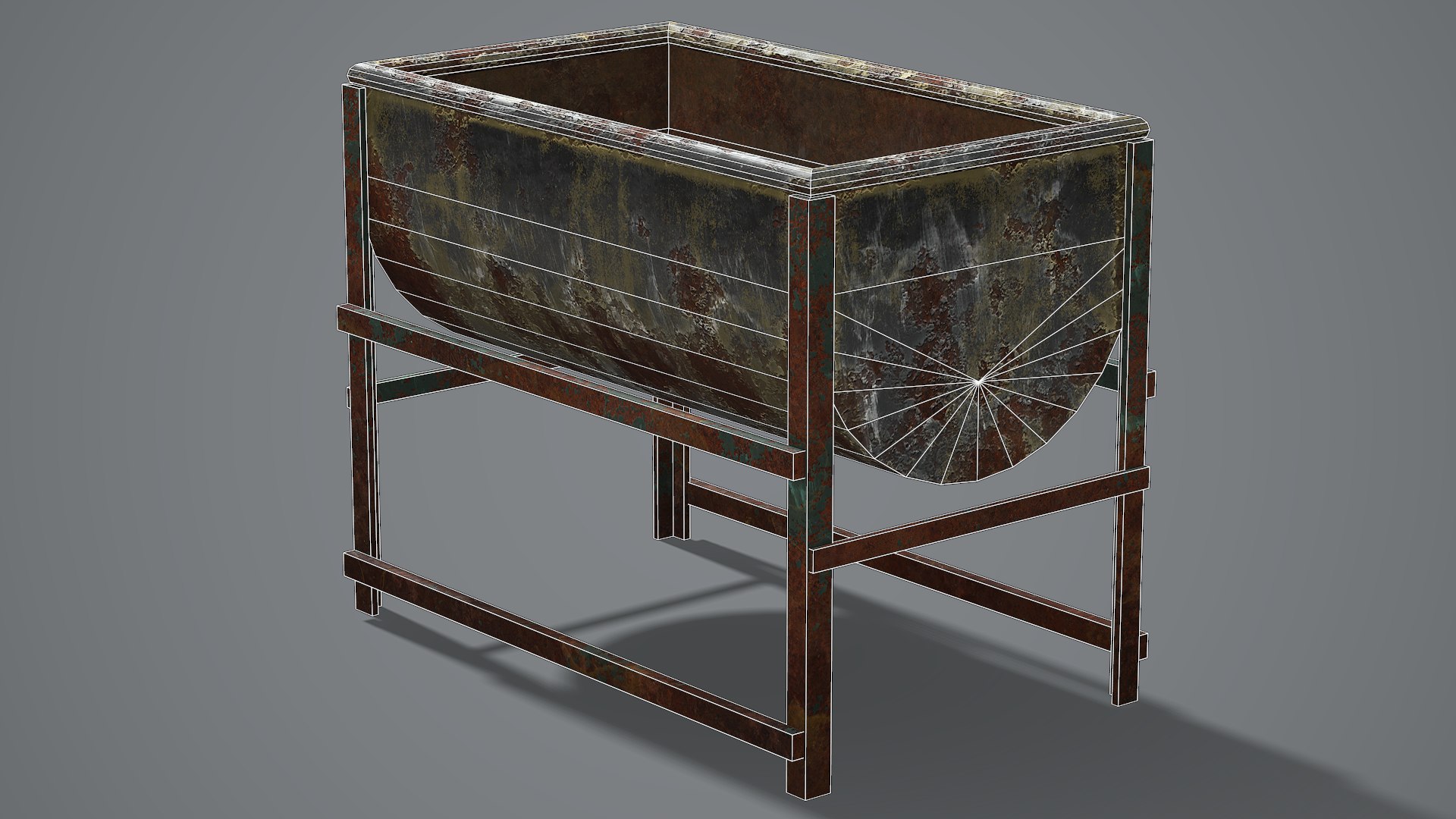 Realistic Metal Trough - PBR Low Poly 3D model - TurboSquid 2050590