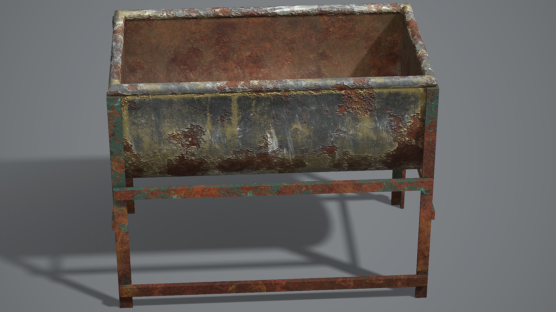 Realistic Metal Trough - PBR Low Poly 3D Model - TurboSquid 2050590