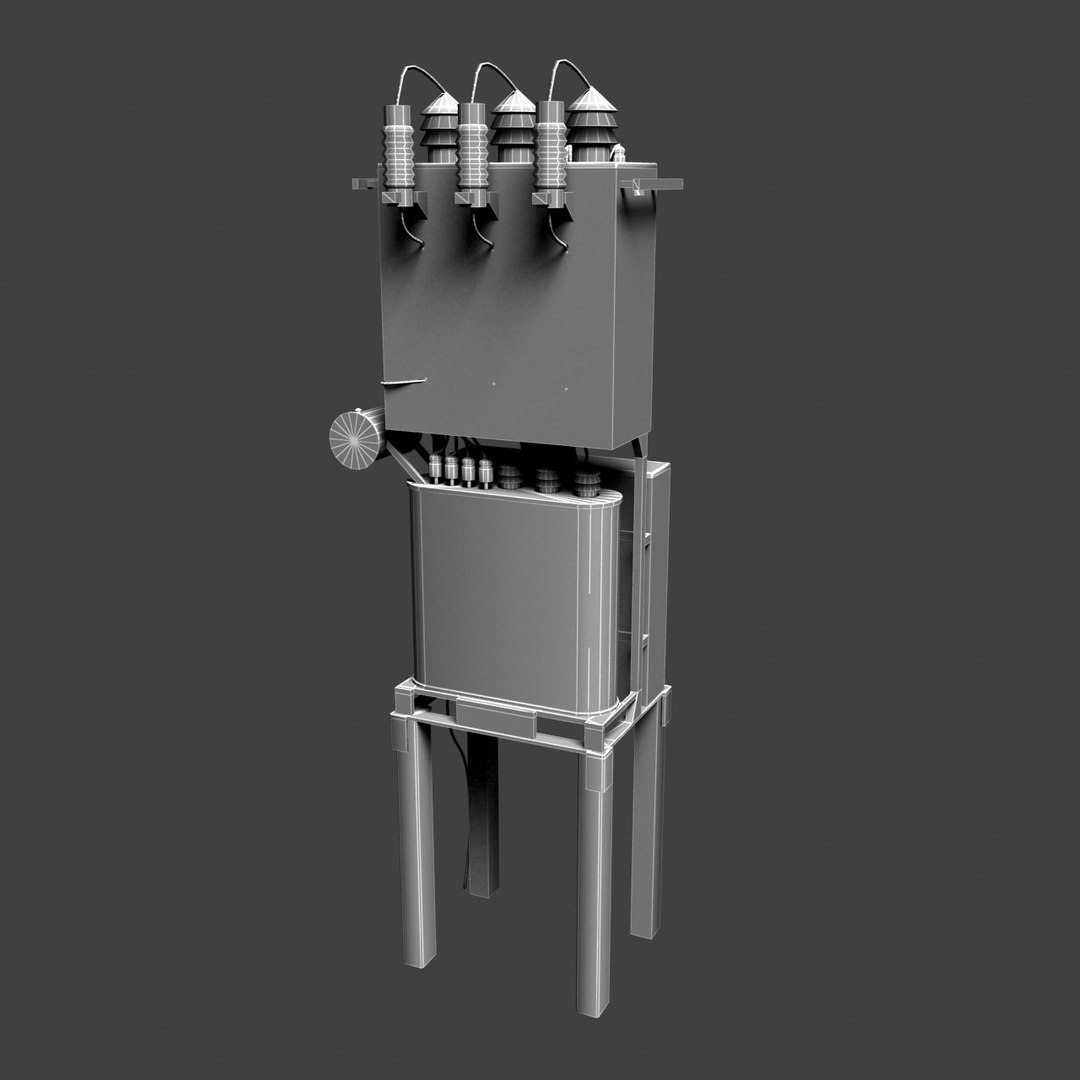 3d Power Line Transformator