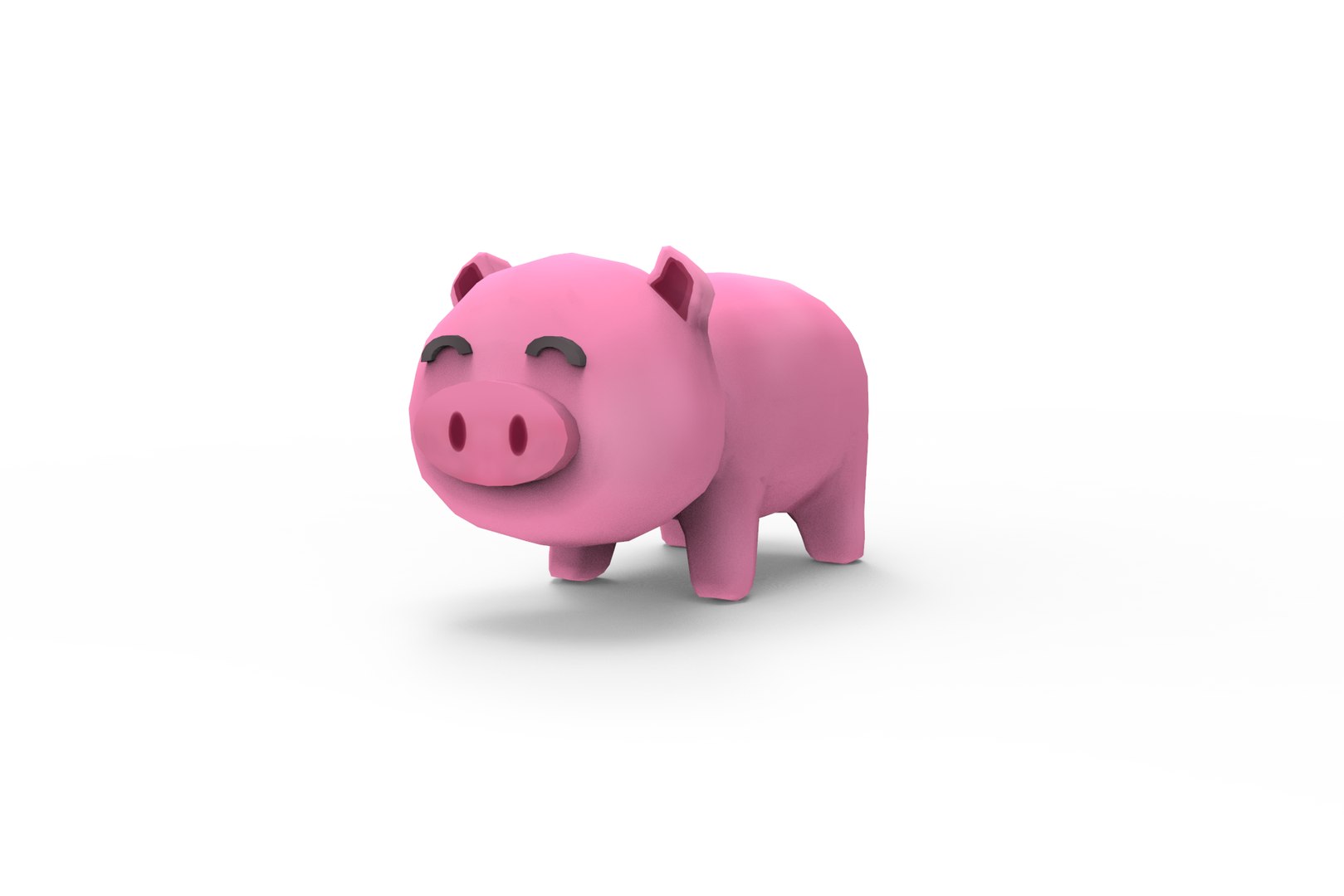 Cartoon cute pig - 3D - TurboSquid 1622652