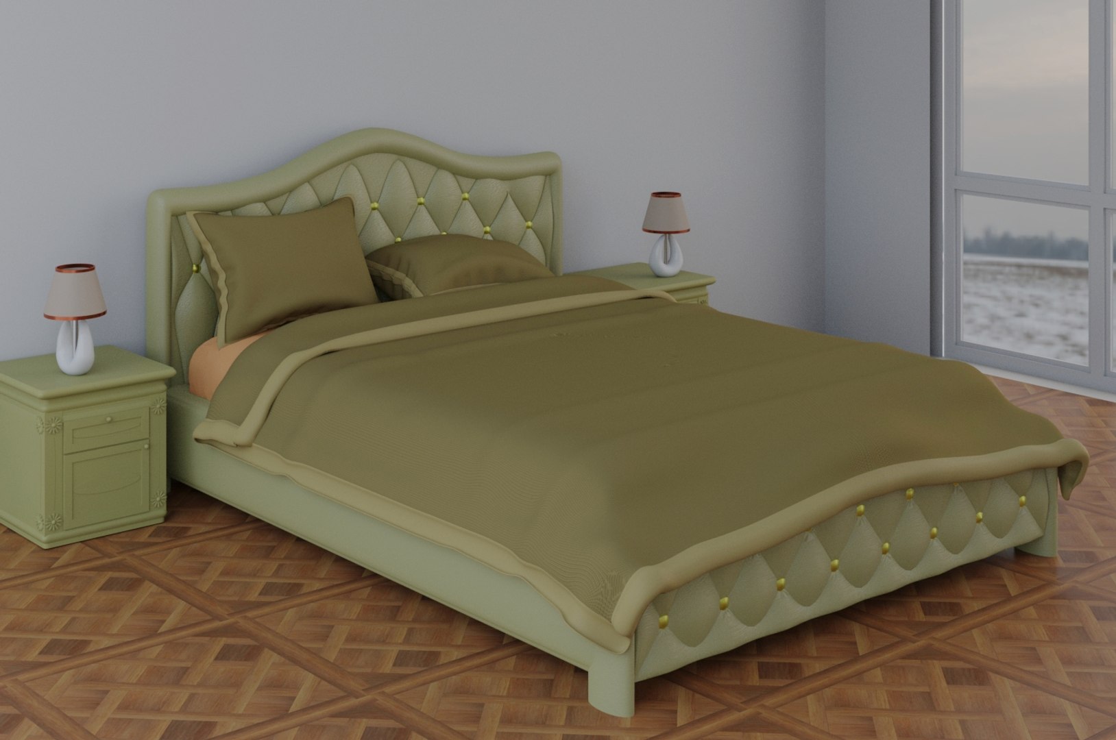 Bed Blender 3D Model - TurboSquid 1151181
