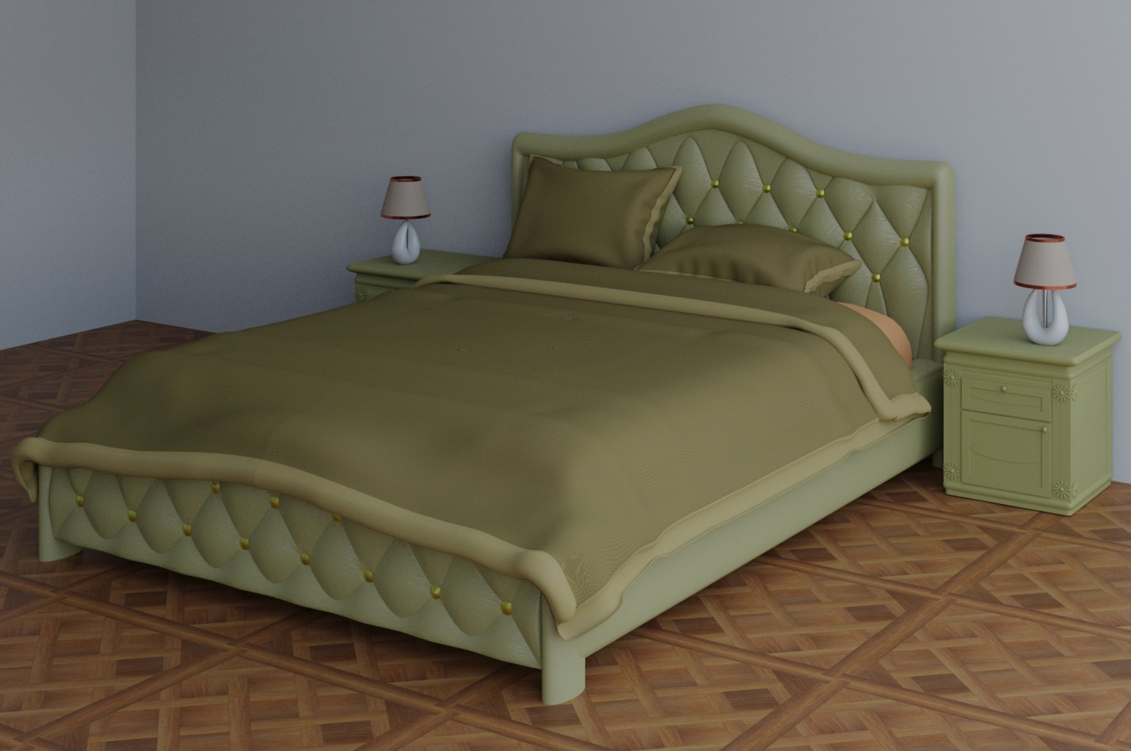 Bed Blender 3D Model - TurboSquid 1151181