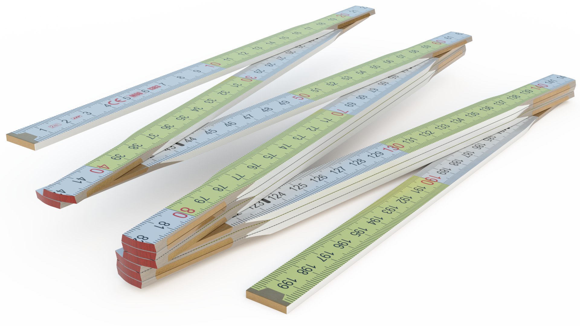 3D Folding Ruler - TurboSquid 1937812