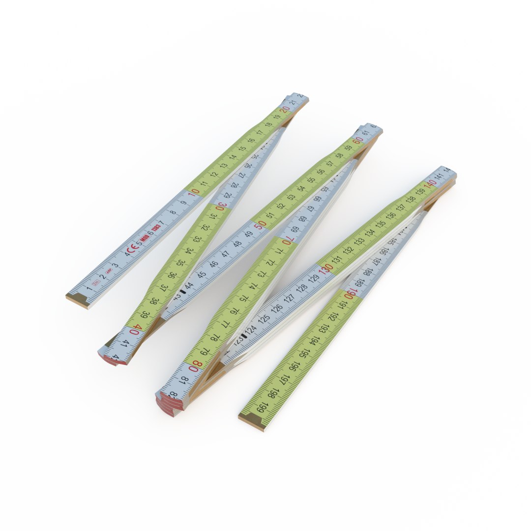 3D Folding Ruler - TurboSquid 1937812