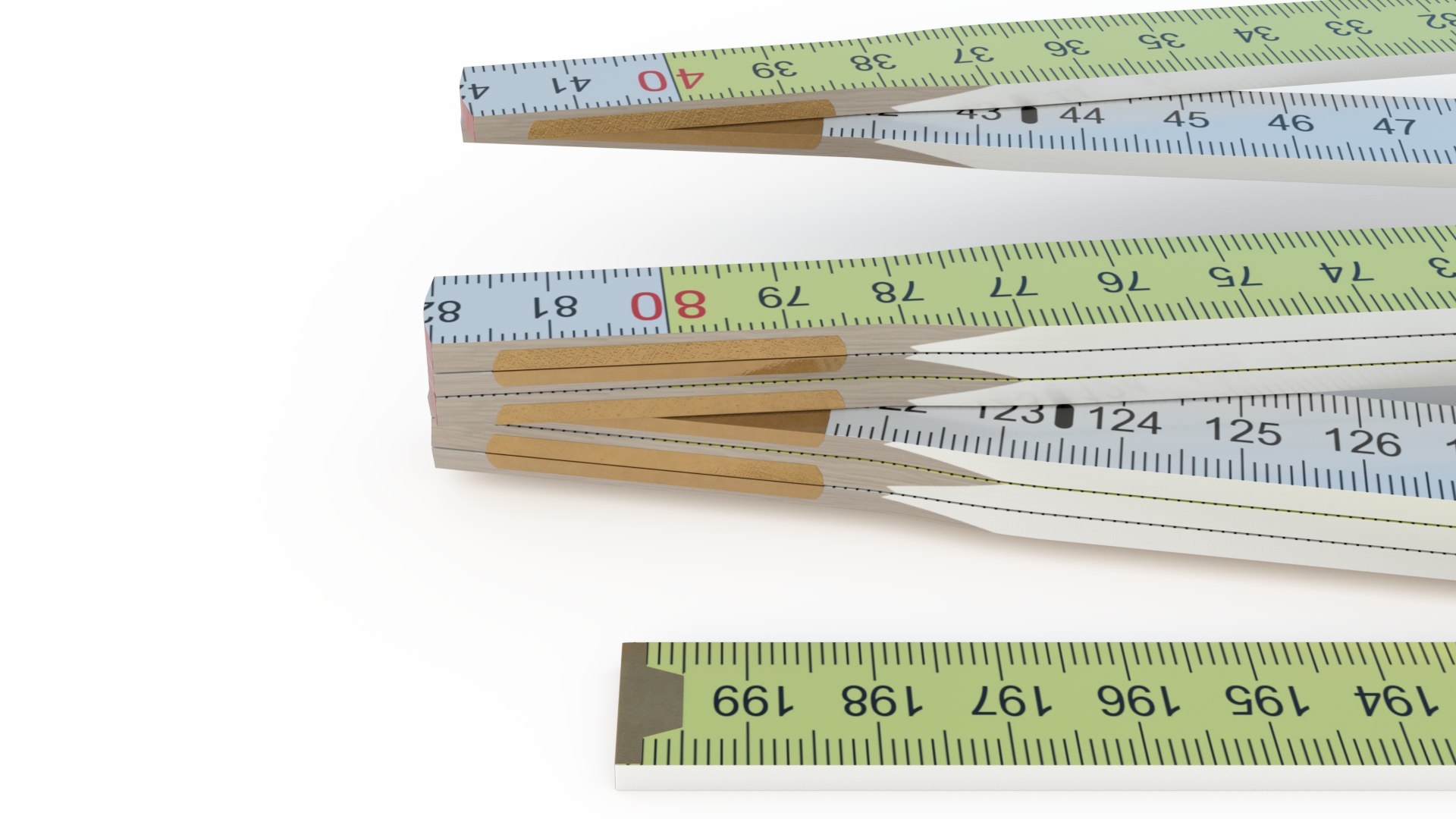 3D Folding Ruler - TurboSquid 1937812