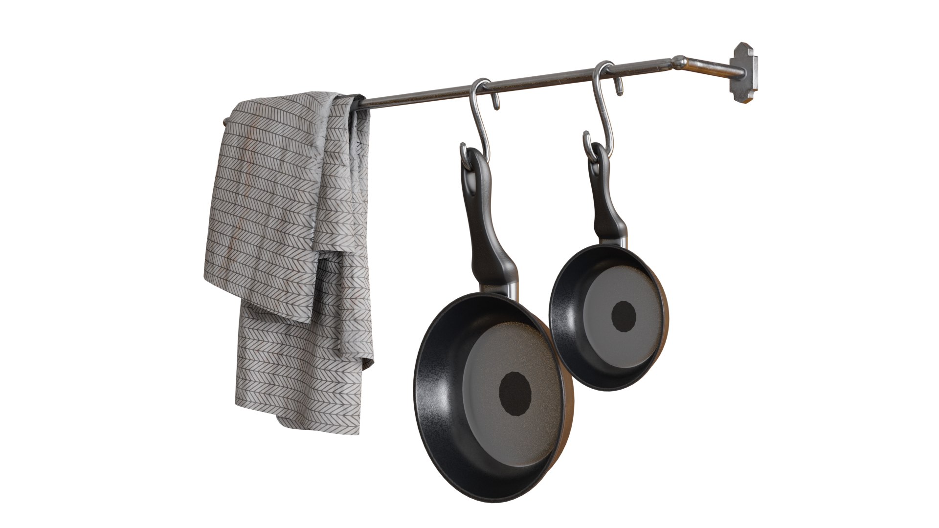 Kitchen Rack And Wall Storage 3D Model - TurboSquid 1821347