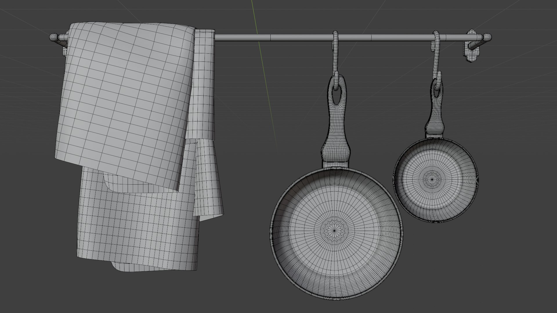 Kitchen Rack And Wall Storage 3D Model - TurboSquid 1821347