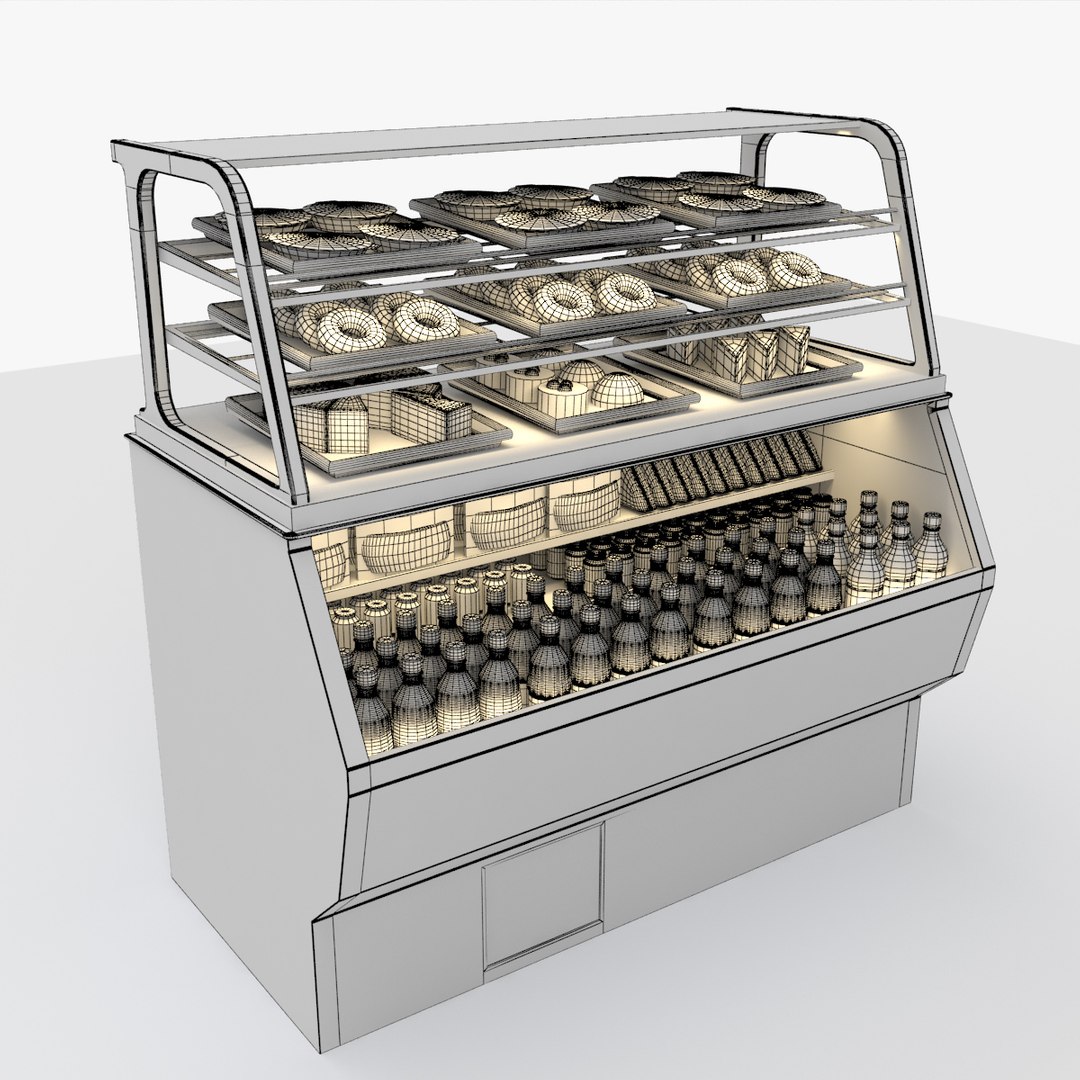 Food Merchandiser Materials 3d Model