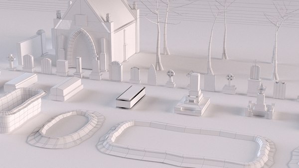 3D 43 cemetery model - TurboSquid 1678688