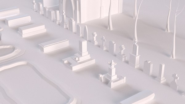 3D 43 cemetery model - TurboSquid 1678688