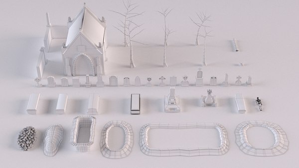 3D 43 cemetery model - TurboSquid 1678688