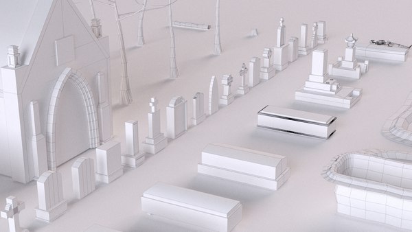 3D 43 cemetery model - TurboSquid 1678688