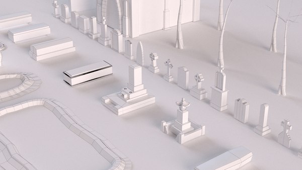 3D 43 cemetery model - TurboSquid 1678688