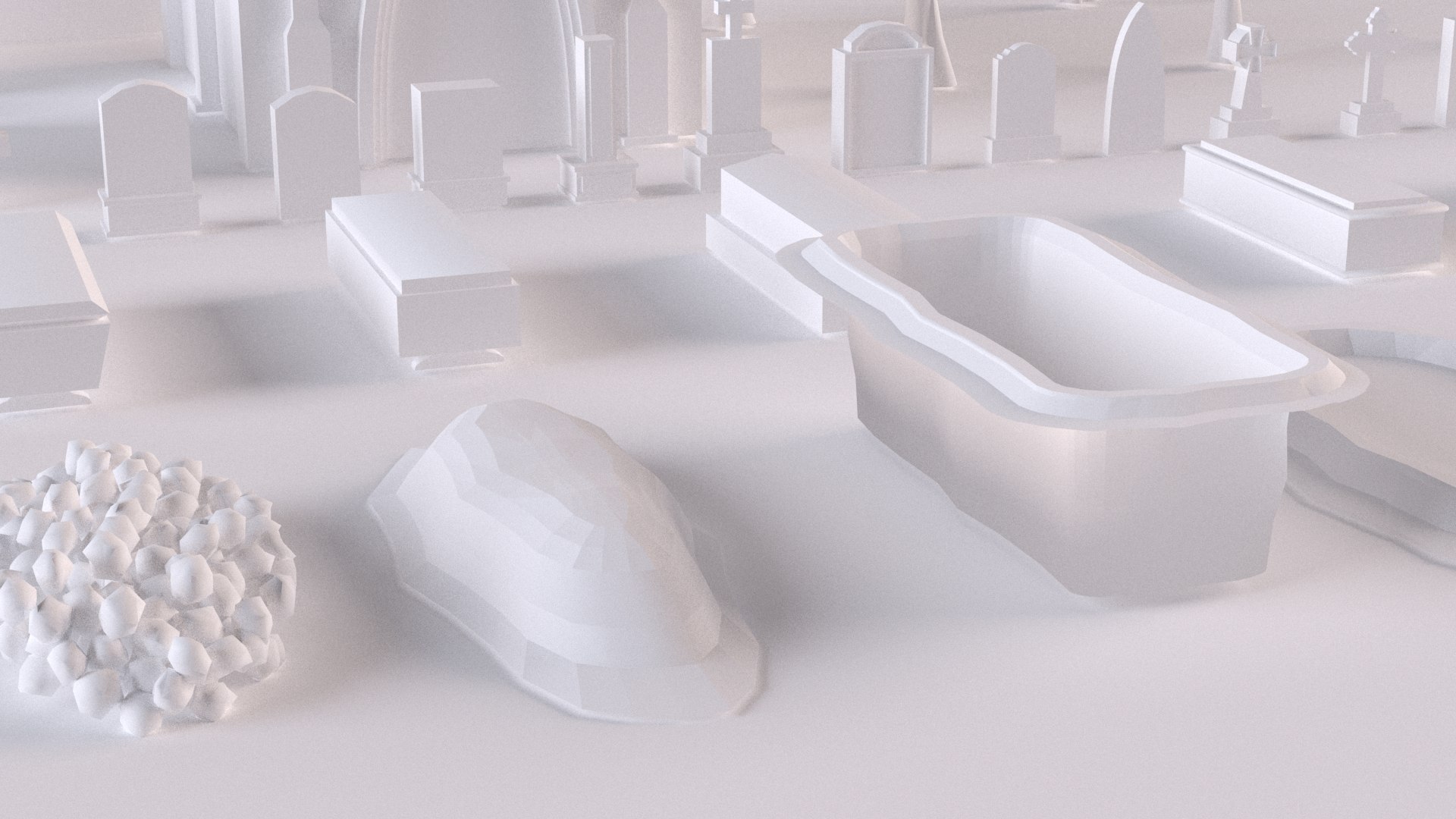 3D 43 cemetery model - TurboSquid 1678688