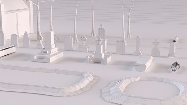3D 43 cemetery model - TurboSquid 1678688