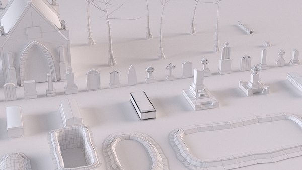 3D 43 cemetery model - TurboSquid 1678688
