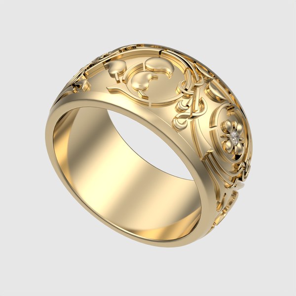 modelo 3d Anillo con patrón de tejido Flourish JDBCo - TurboSquid 2341507