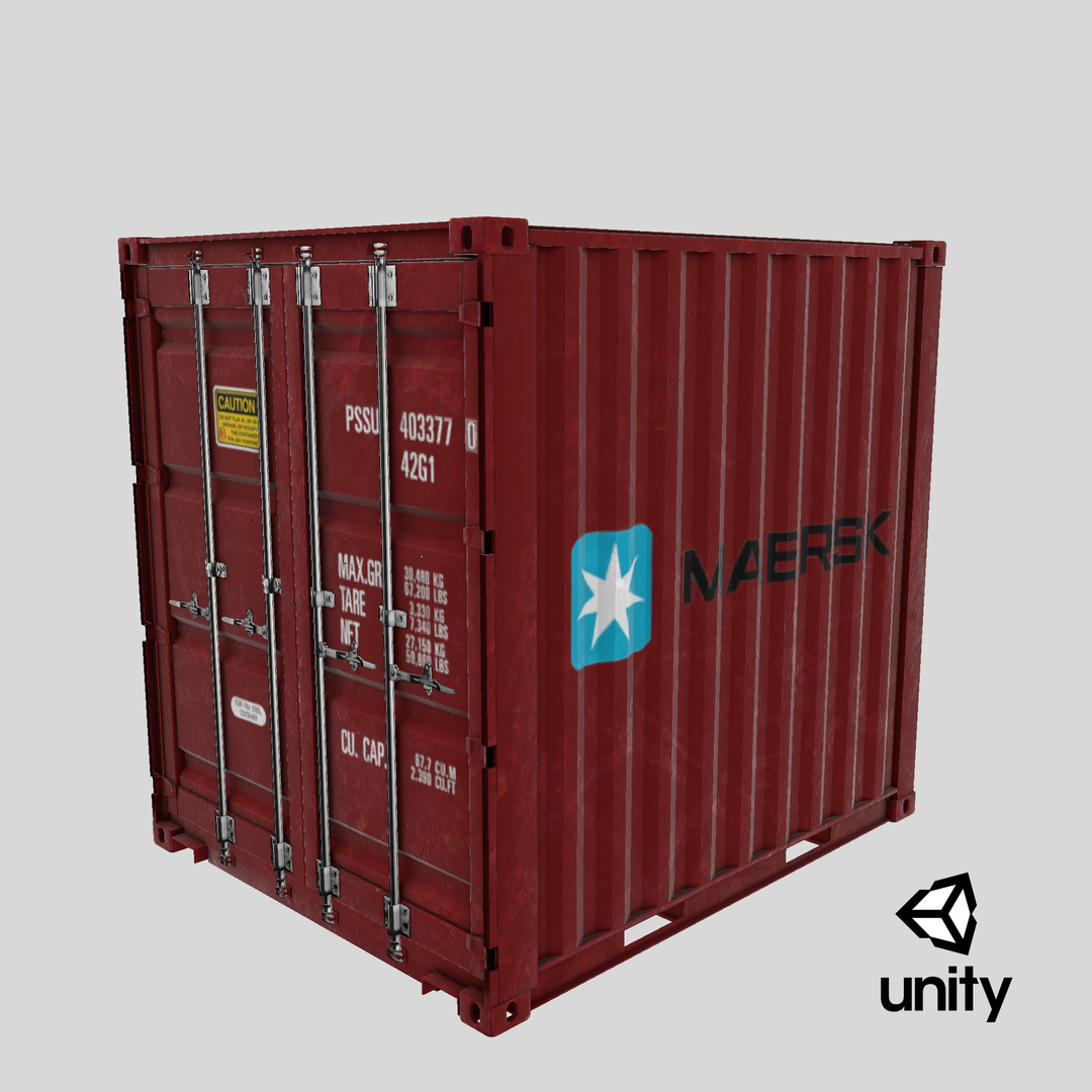3D model cargo container 10ft - TurboSquid 1410462