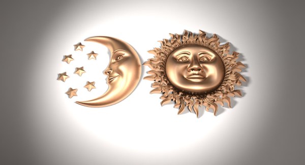 3D sun moon model - TurboSquid 1157026