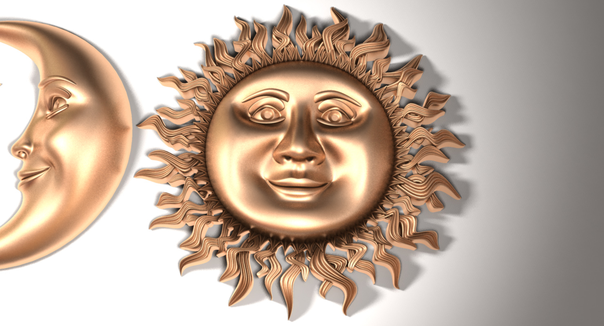 3D sun moon model - TurboSquid 1157026