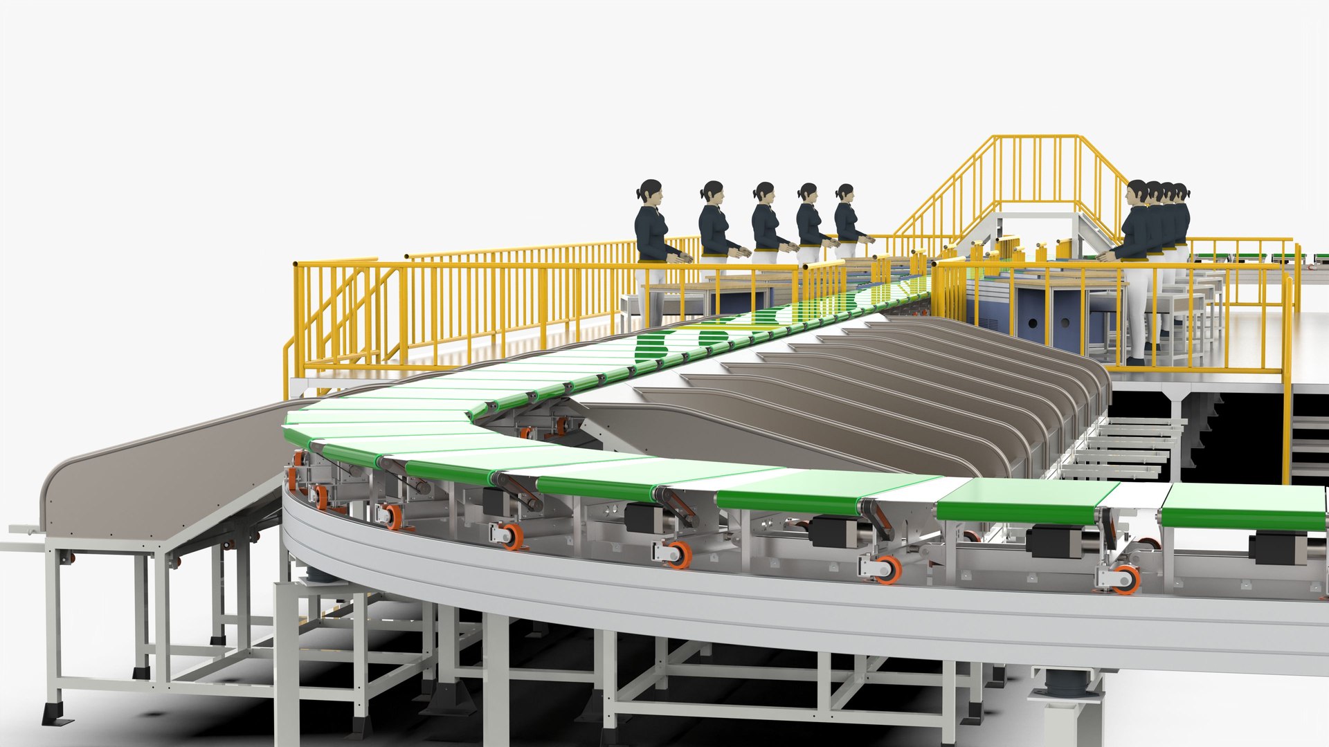 3D Express Intelligent Cross Belt Sorter - TurboSquid 1996746