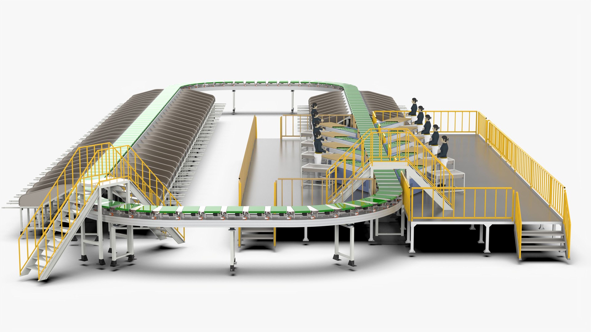 3D Express Intelligent Cross Belt Sorter - TurboSquid 1996746