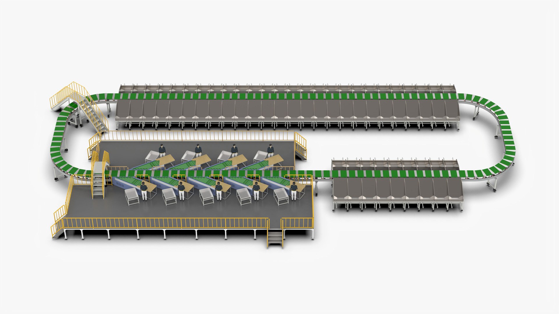 3D Express Intelligent Cross Belt Sorter - TurboSquid 1996746