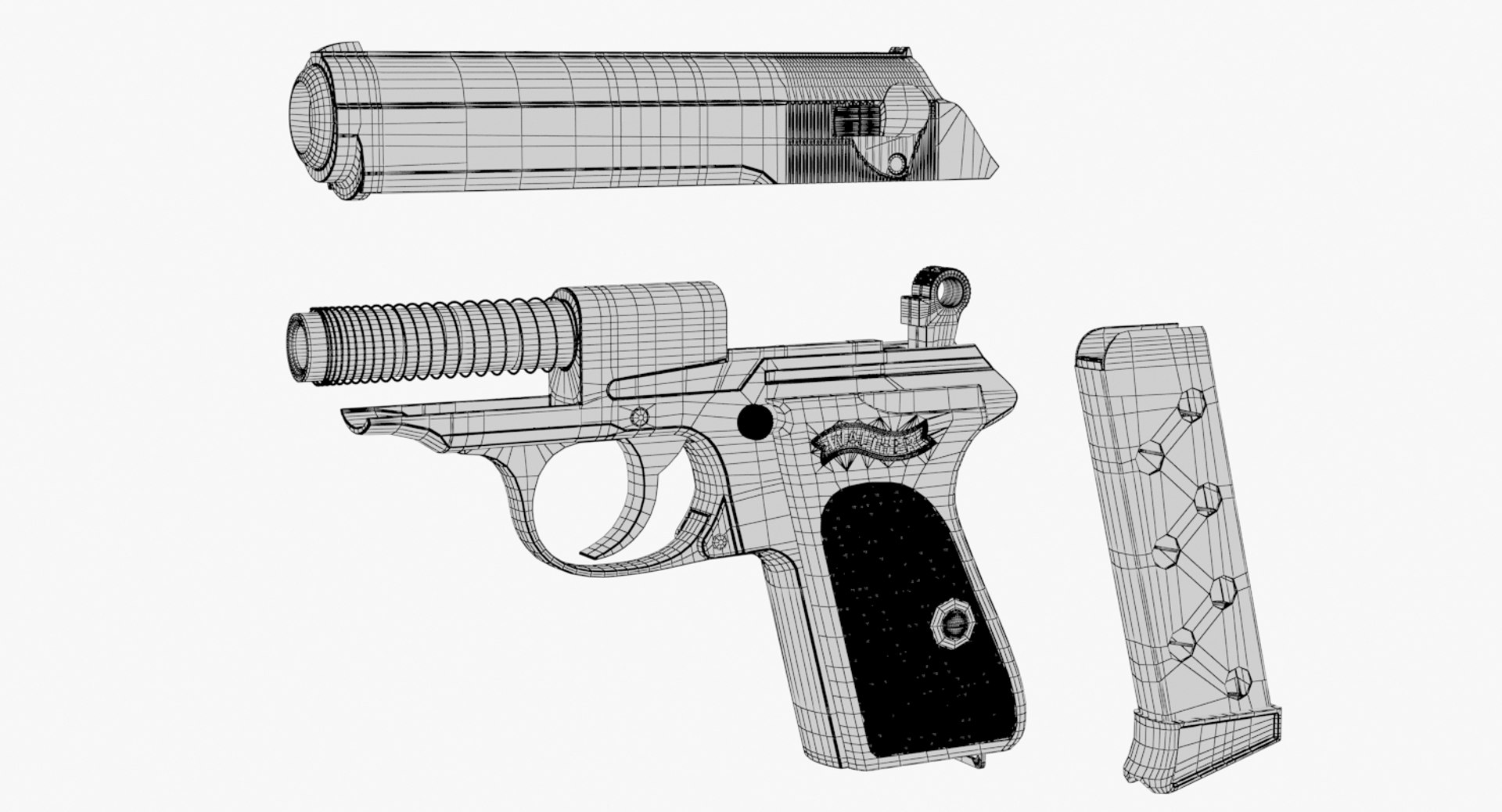Realistic walther ppk 01 3D model - TurboSquid 1542901