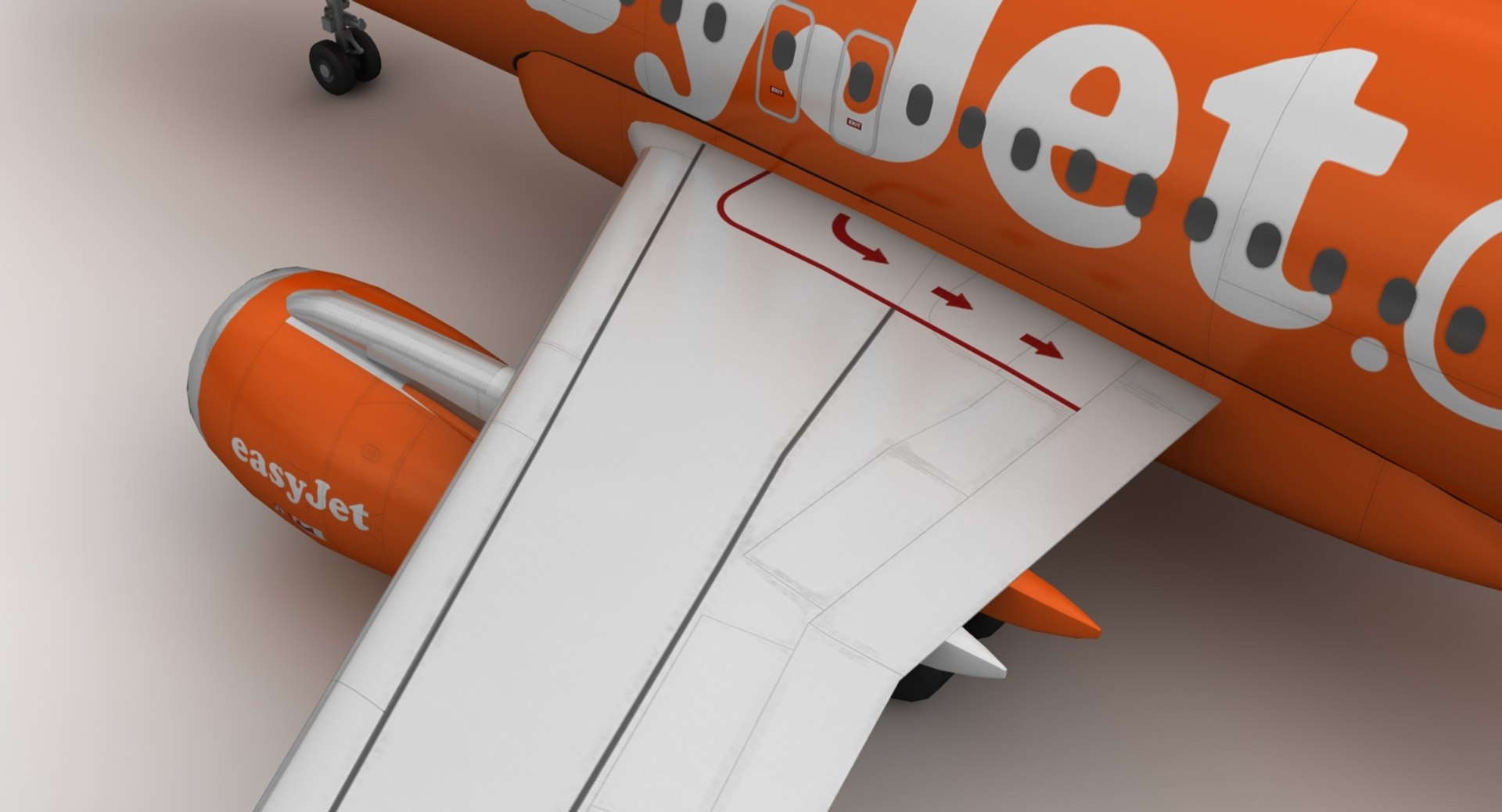 3d model airbus a320 easyjet