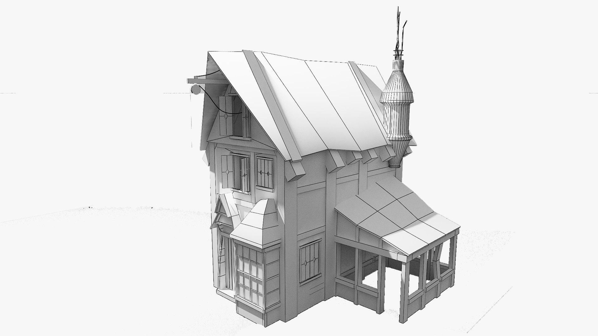 3D Three Story Fantasy House - TurboSquid 2002774