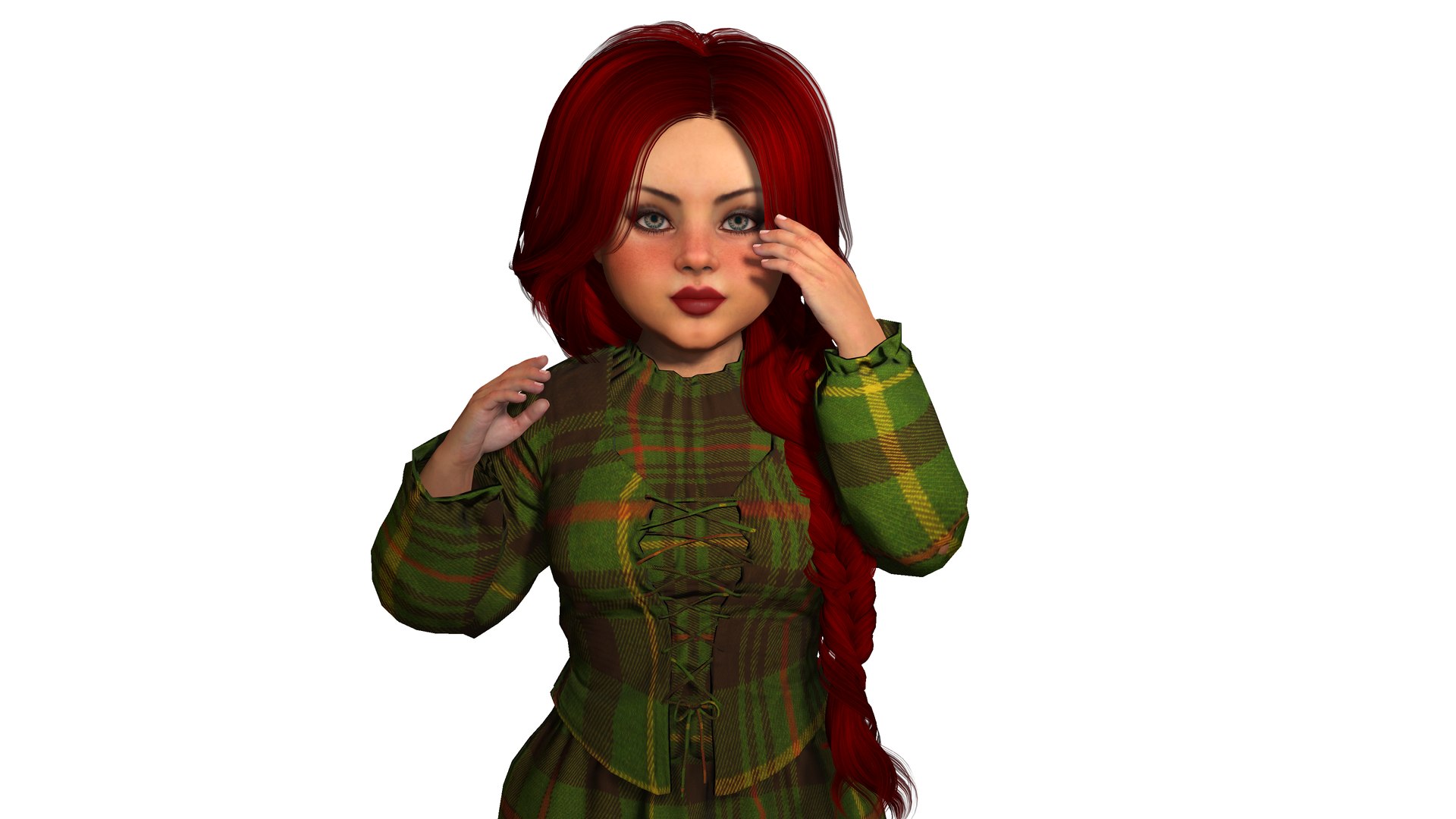 AAA 3D Cartoony Girl 01 -Realistic Stylized Game Ready Character 3D ...