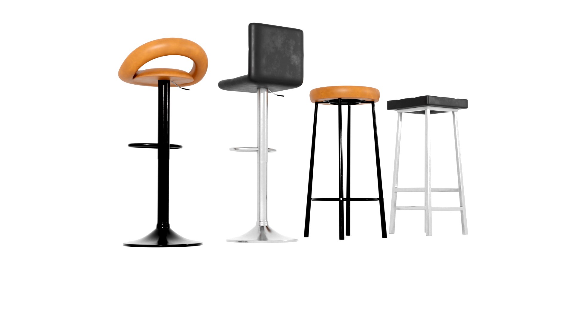 3D BAR STOOLS LOW-POLY PBR 3D MODEL Model - TurboSquid 2269472