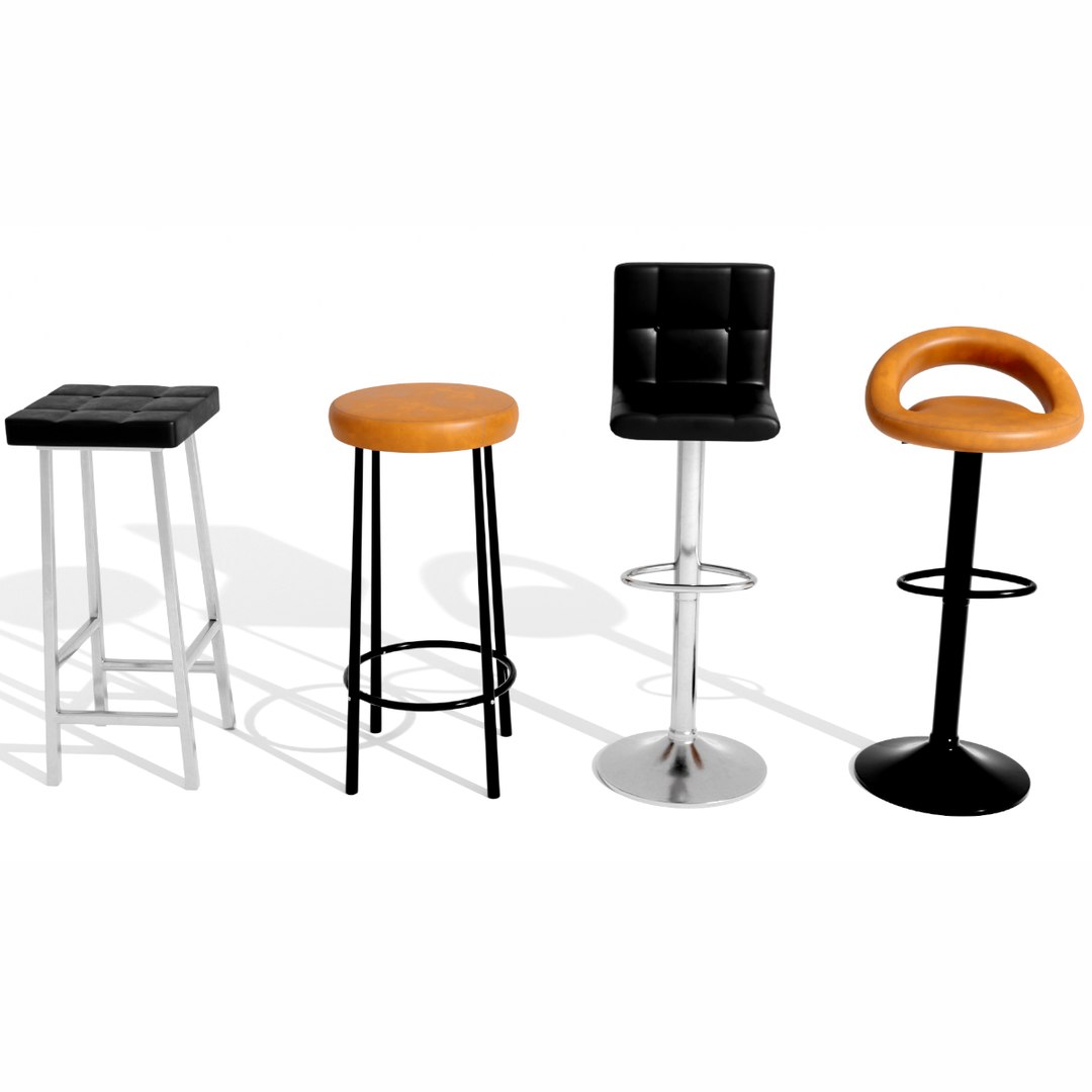 3D BAR STOOLS LOW-POLY PBR 3D MODEL Model - TurboSquid 2269472