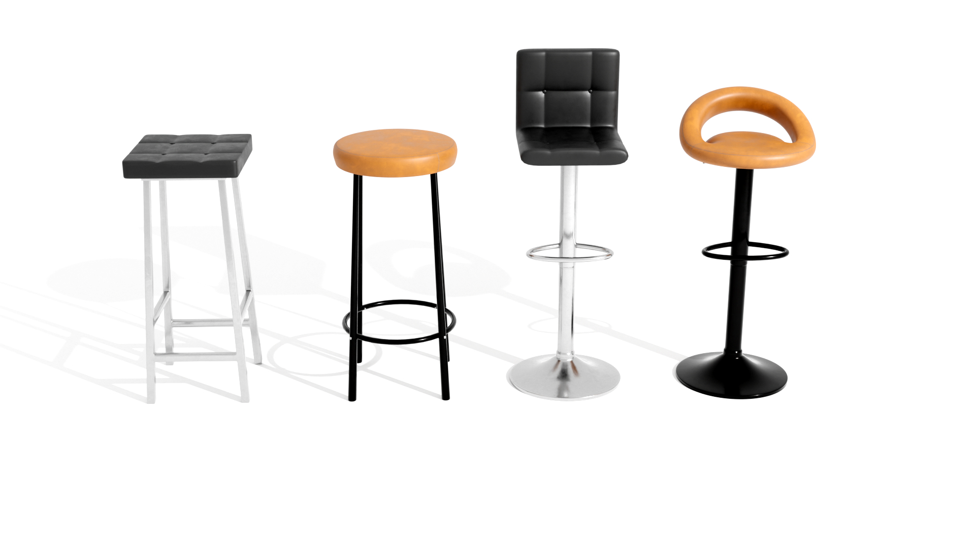 3D BAR STOOLS LOW-POLY PBR 3D MODEL Model - TurboSquid 2269472