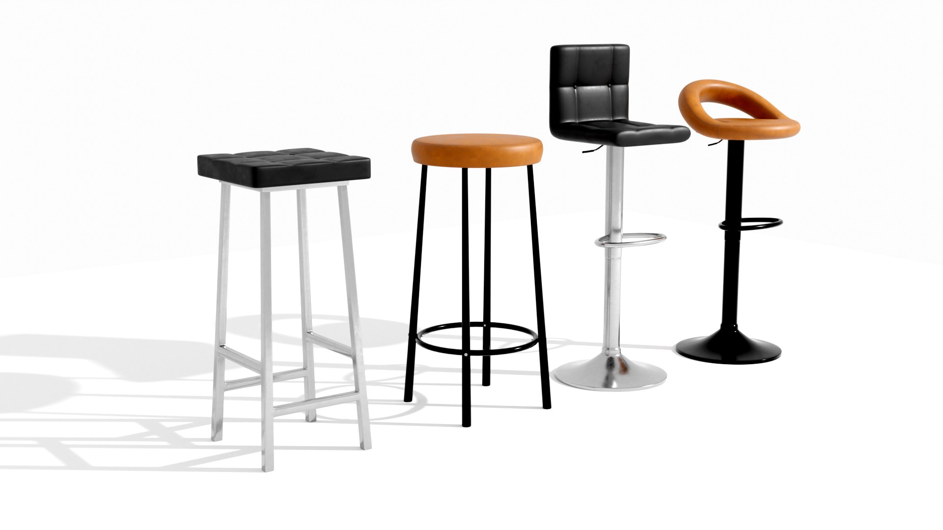 3D BAR STOOLS LOW-POLY PBR 3D MODEL Model - TurboSquid 2269472