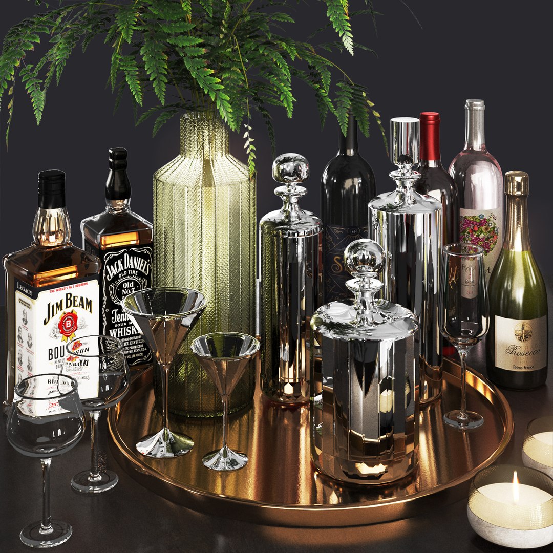 Drinks Set 01 3D Model - TurboSquid 2116719