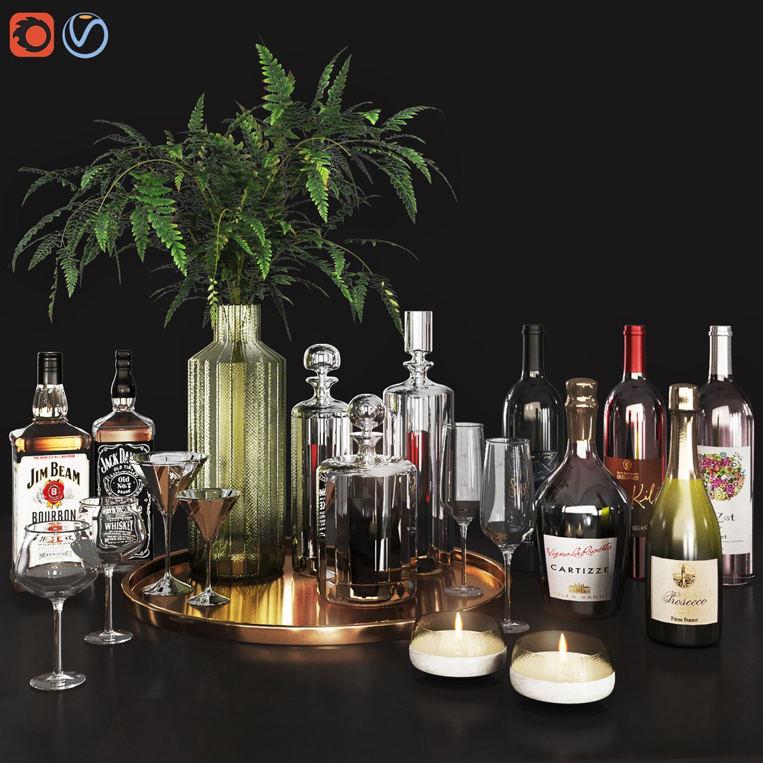 Drinks Set 01 3D Model - TurboSquid 2116719