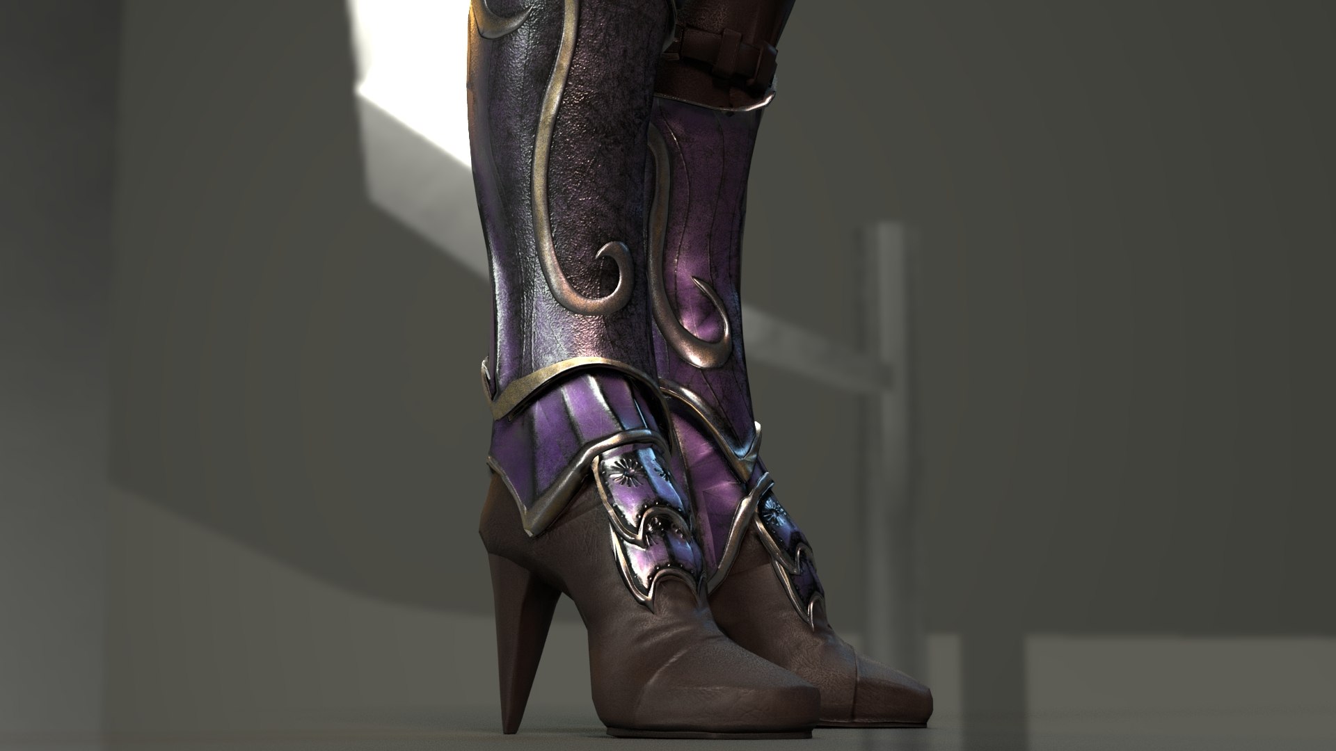 Female Leg ARmor SEt 3D Model - TurboSquid 1731025