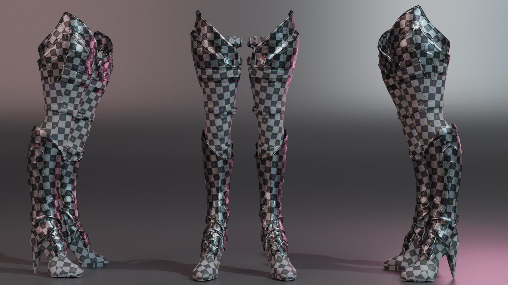Female Leg ARmor SEt 3D Model - TurboSquid 1731025