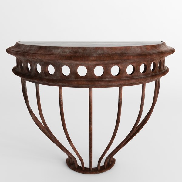 3d model console table iron
