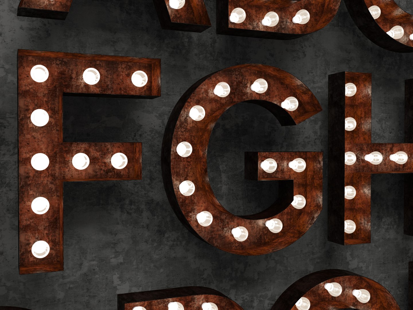 3D Marquee Alphabet Light Model - TurboSquid 1317950