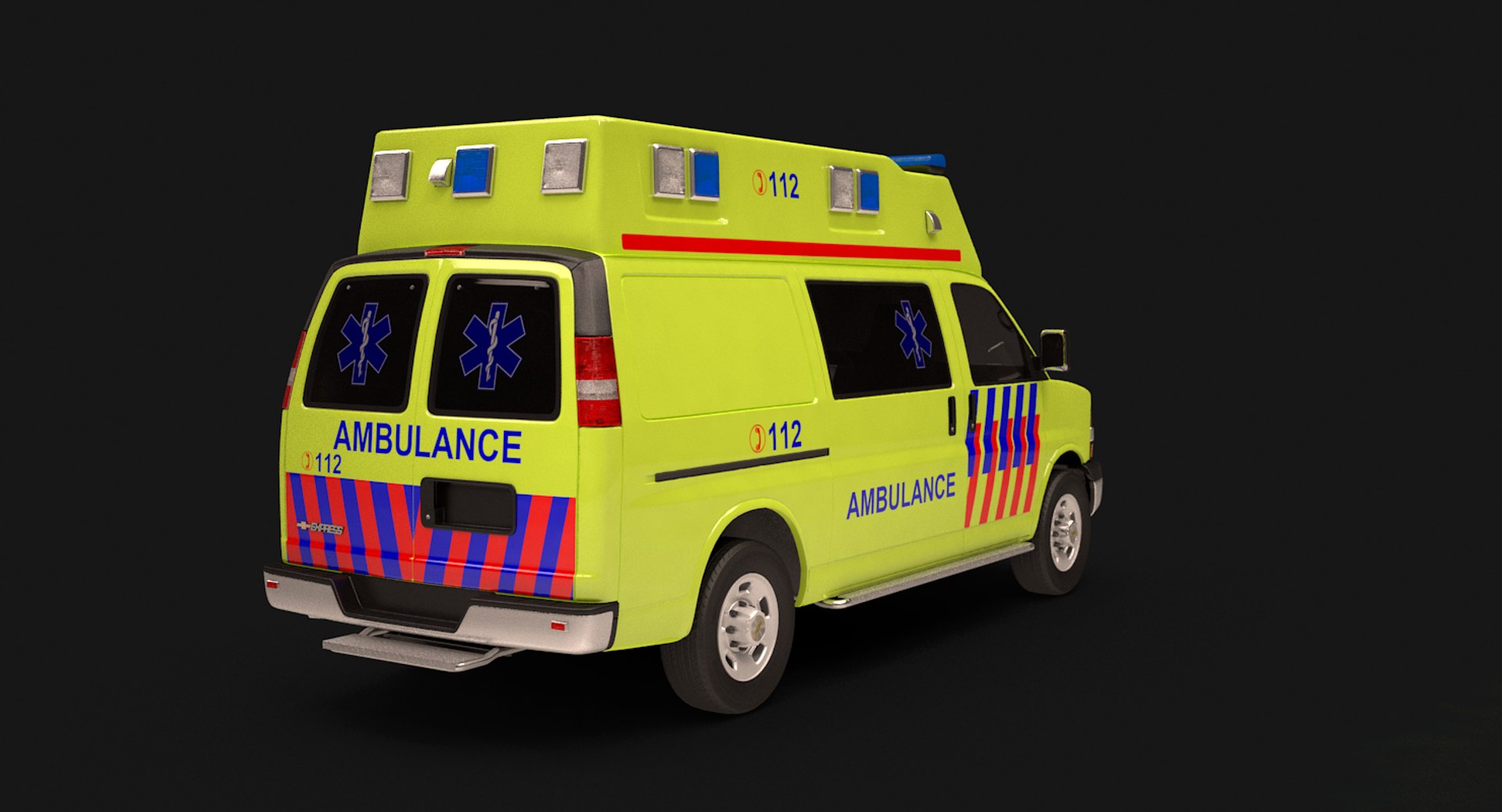 3D model 2020 chevrolet express ems ambulance - TurboSquid 1541488
